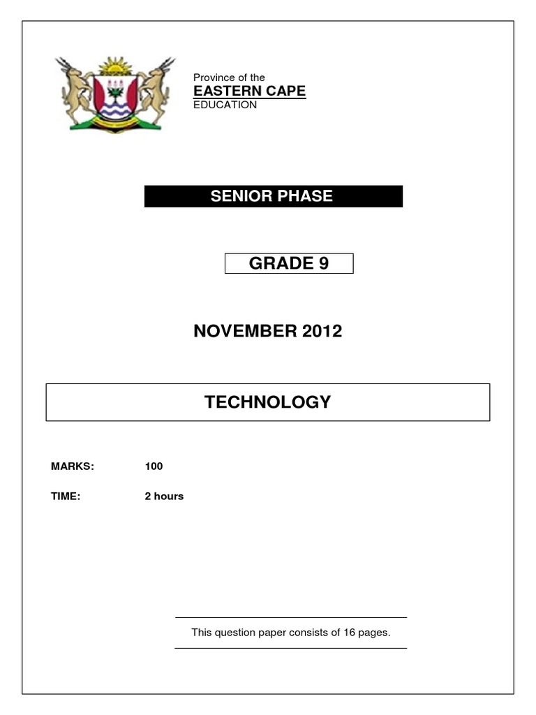 Tech GR9 Nov2012 Eng QP PDF | PDF | Gear | Mechanical Engineering