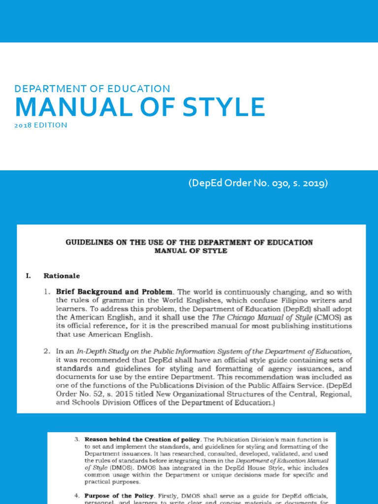 DepEd Manual of Style 1 | PDF