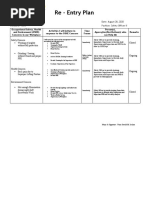 Re Entry Plan | PDF | Occupational Safety And Health | Working Conditions