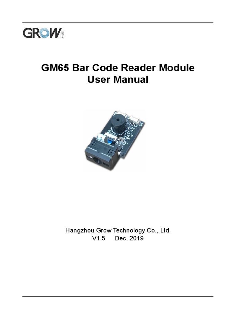 GM65 Barcode Reader Mudule User Manual | PDF | Code | Barcode
