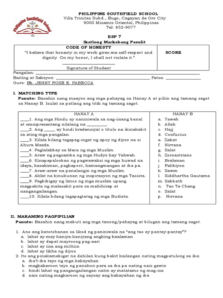 ESP 3rd Quarter 2020 | PDF