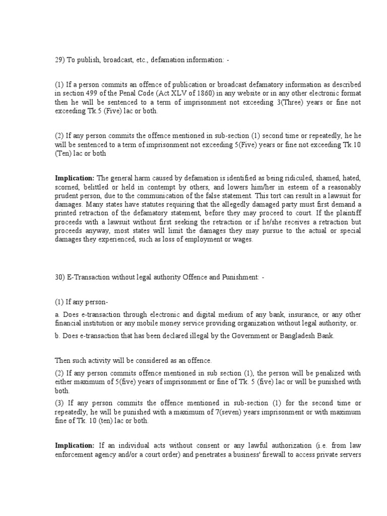 Implication: The General Harm Caused by Defamation Is Identified As ...