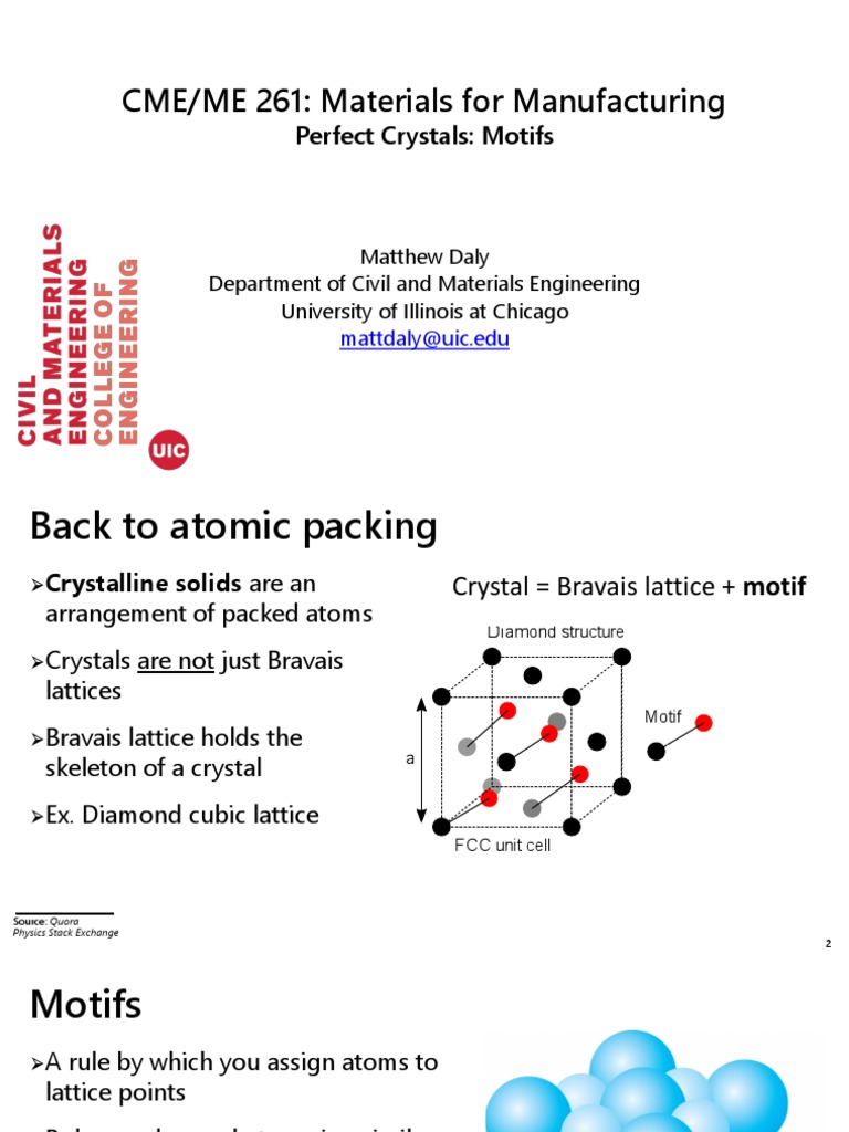 Crystals & Motifs for Engineers | PDF