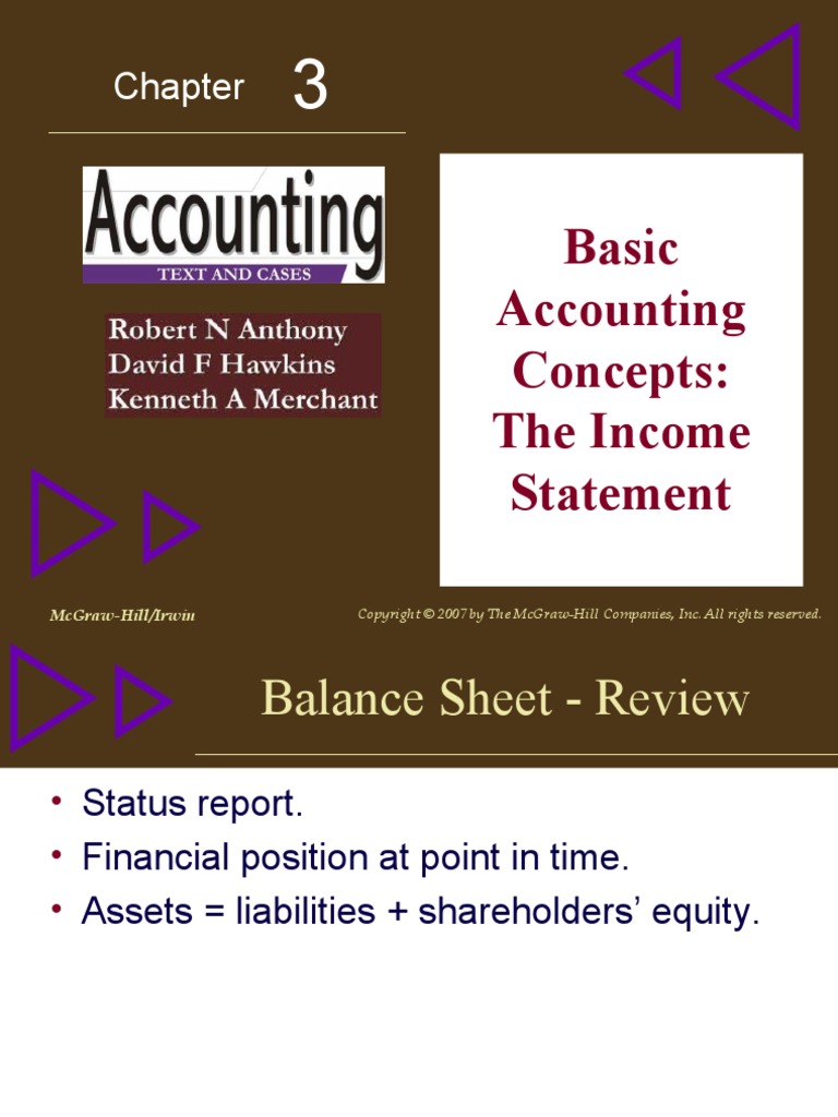 Basic Accounting Concepts: The Income Statement: Mcgraw-Hill/Irwin ...