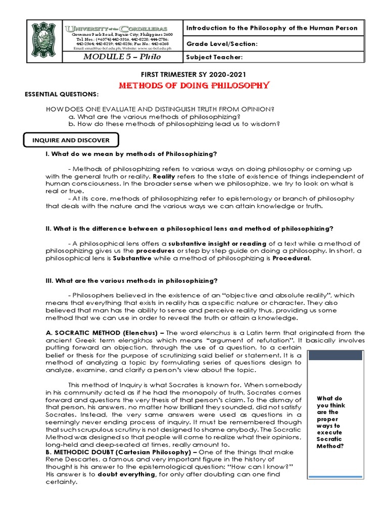 Module 5 Philo Pdf Pdf Dialectic Deductive Reasoning