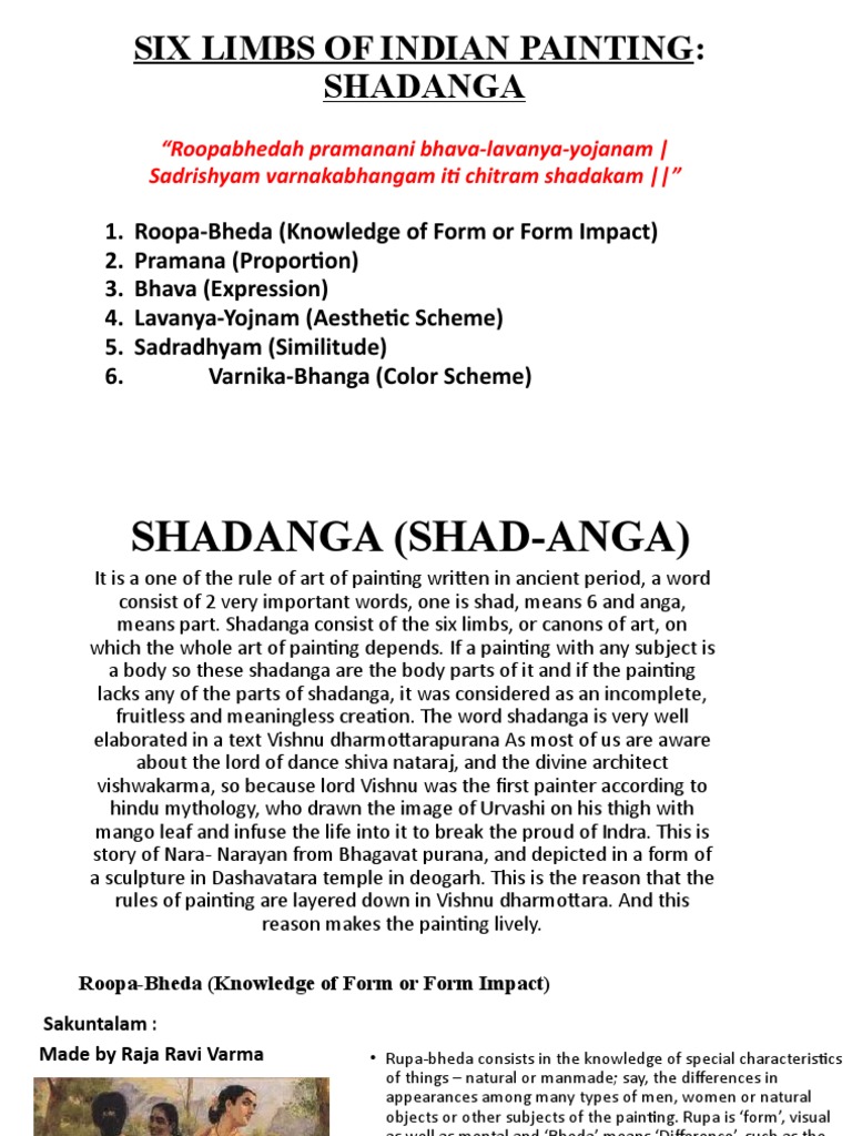 Six Limbs of Indian Painting | PDF | Paintings | Sikhism