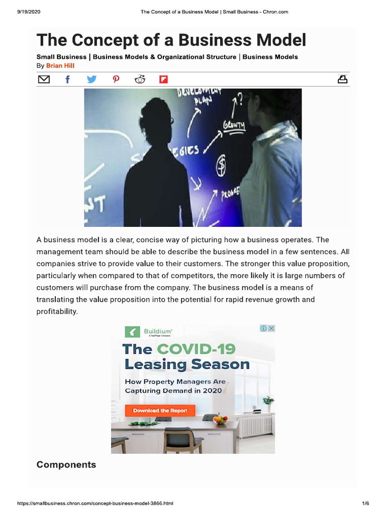 The Concept of A Business Model | PDF