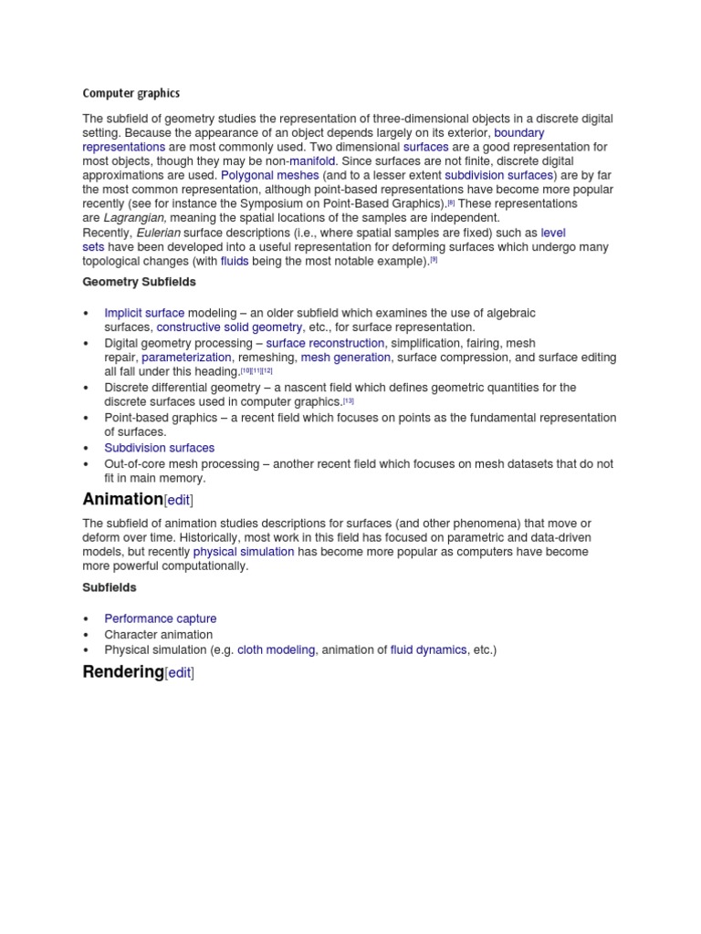 Animation: Computer Graphics | PDF | Rendering (Computer Graphics) | Shader