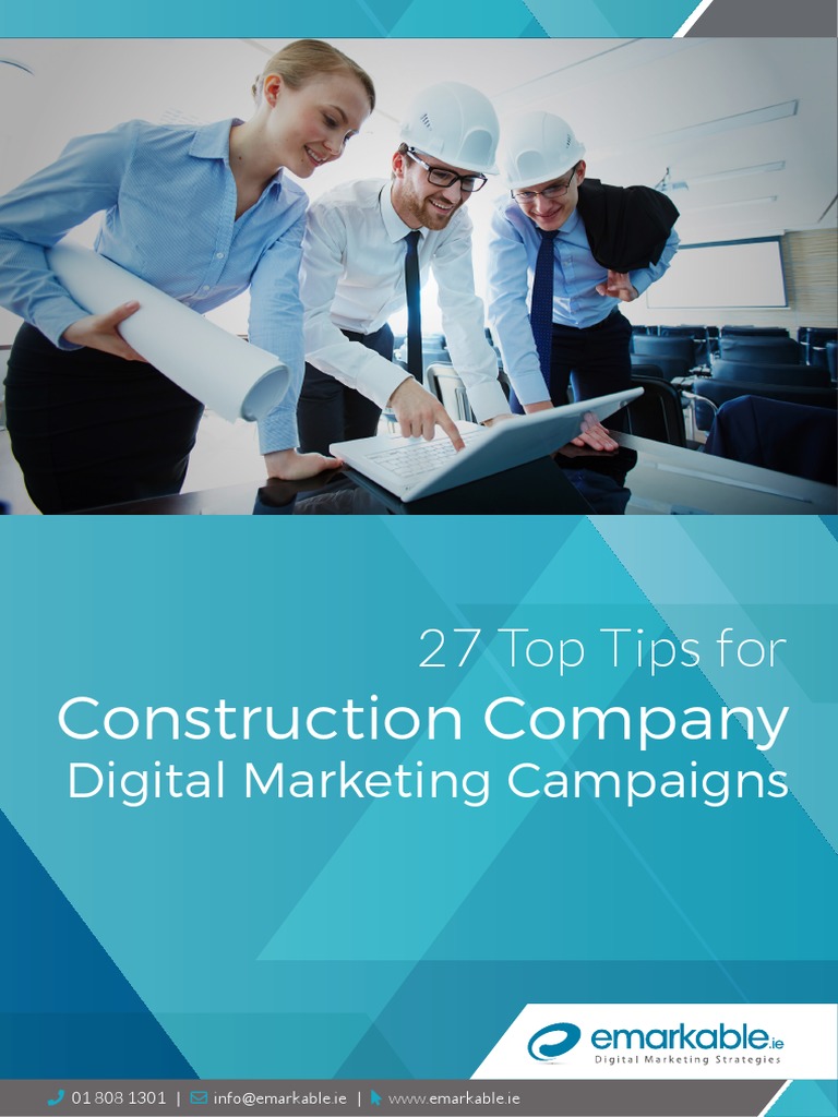 27 Top Tips For Construction Company Digital Marketing Campaigns Pdf
