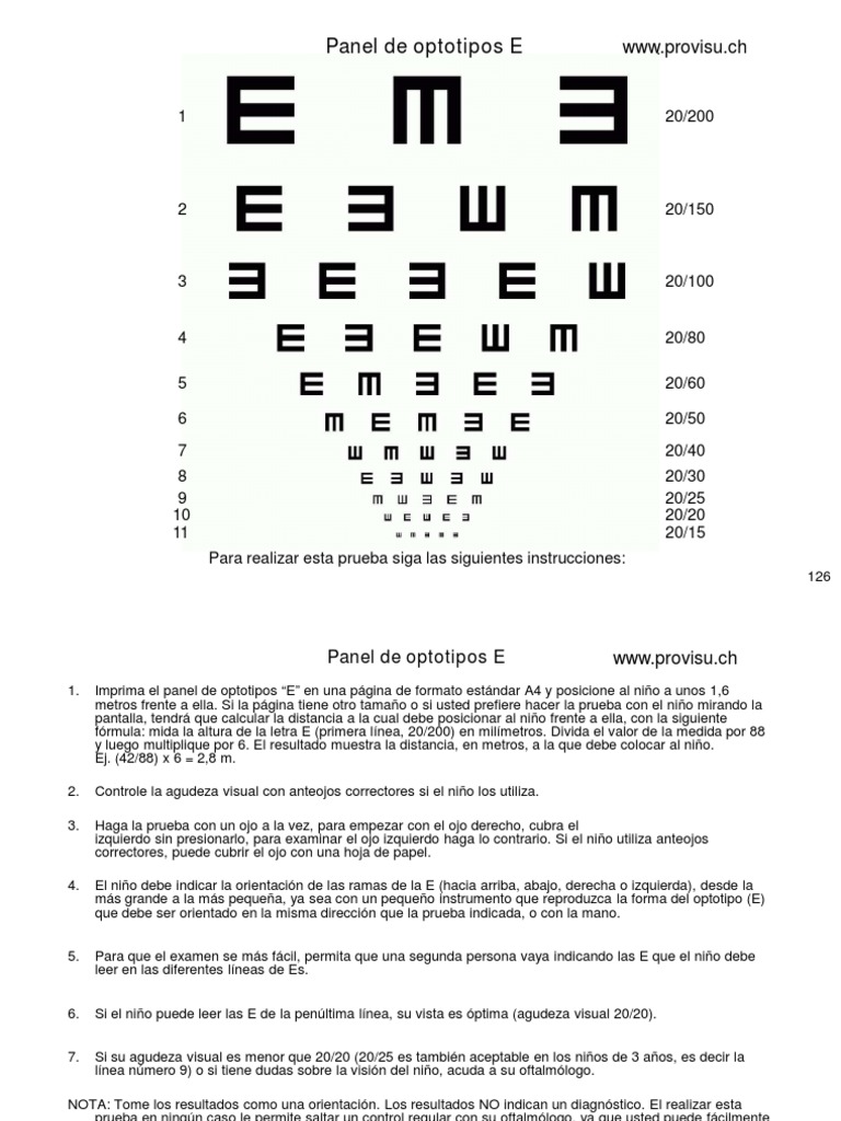 Optotipos | PDF | Sentidos | Sistema visual