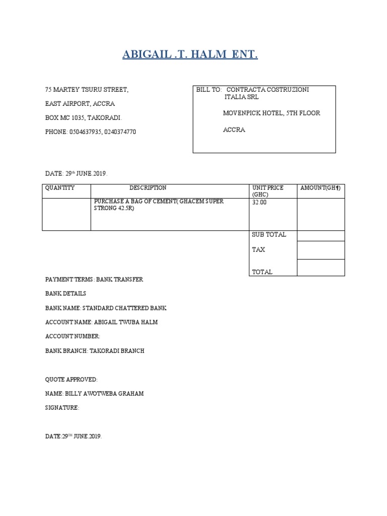 Cement Purchase | PDF