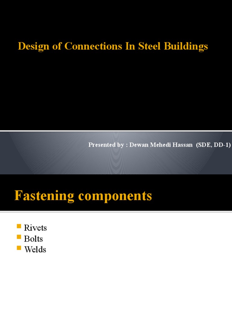 6.design of Connections in Steel Building Construction | PDF | Screw ...