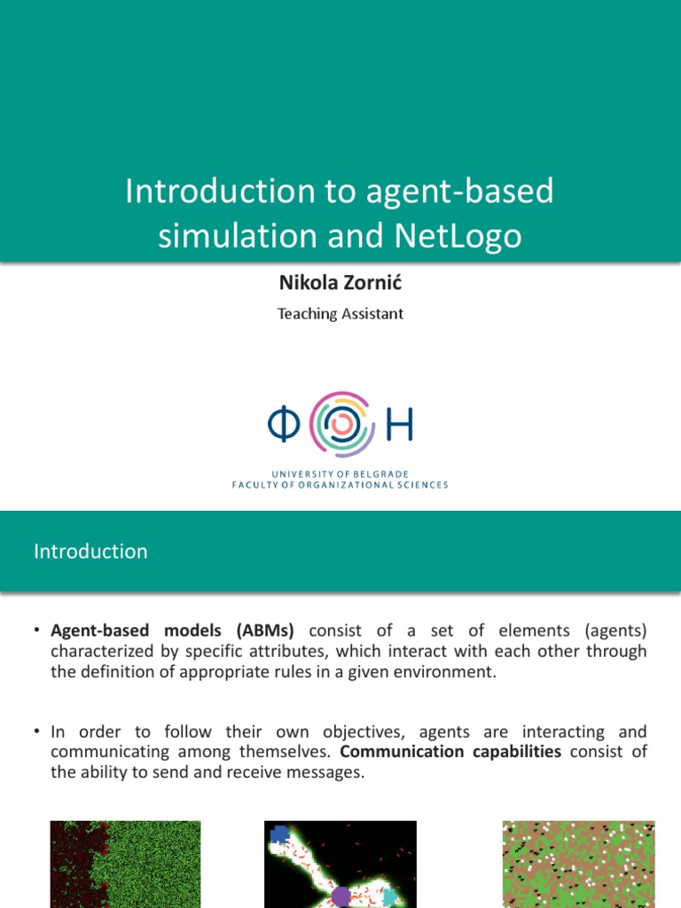 Introduction To Agent-Based Simulation and Netlogo: Nikola Zornić | PDF | Agent Based Model ...