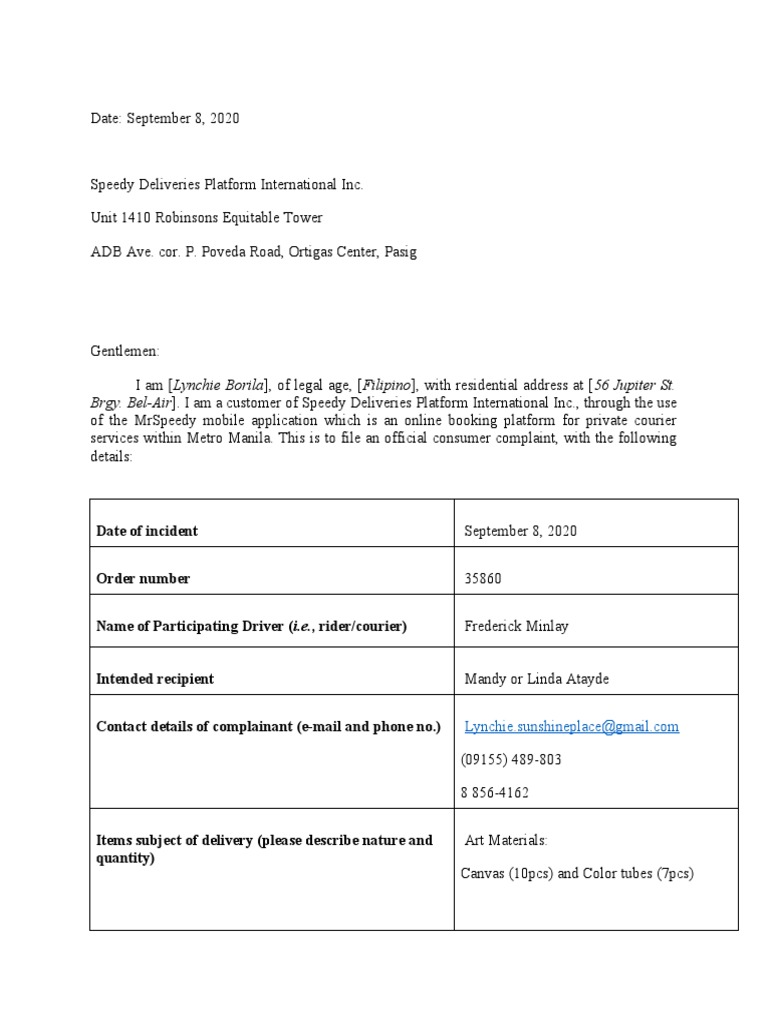 Client Complaint Form (Final) | PDF | Affidavit | Common Law