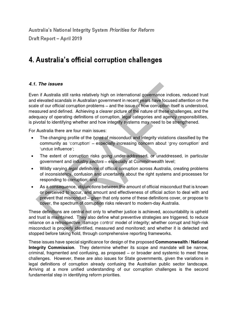 Australia's Official Corruption Challenges | PDF | Corruption ...