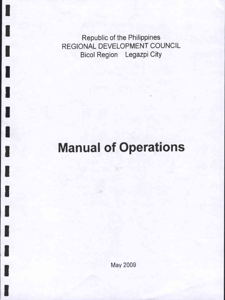 RDC Manual of Operations | PDF | Government | Public Administration