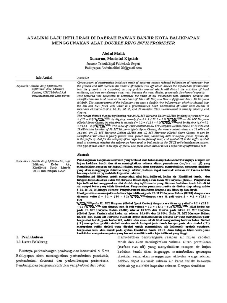 Infiltration Analysis in Flood-Prone Areas | PDF | Hydrology | Horticulture And Gardening