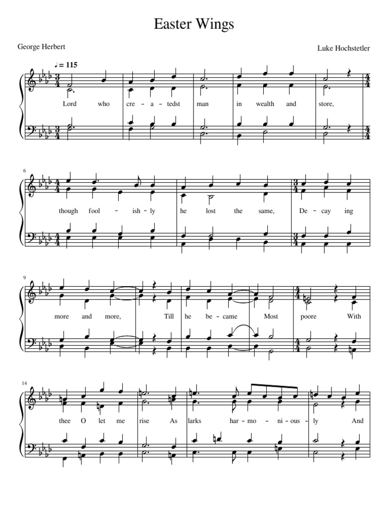 George Herbert's "Easter Wings" Analysis | PDF