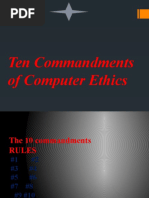 Ten Commandments of Computer Ethics | PDF | Social Science | Computers