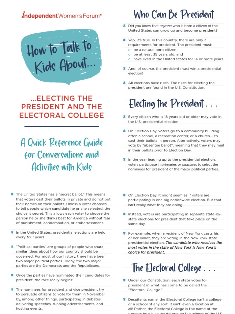 Understanding the Electoral College for Kids | PDF | United States ...