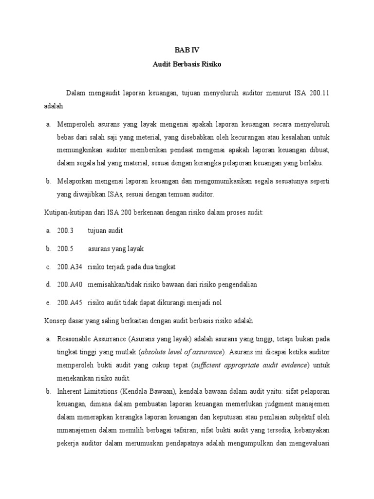 Audit Berbasis Risiko | PDF