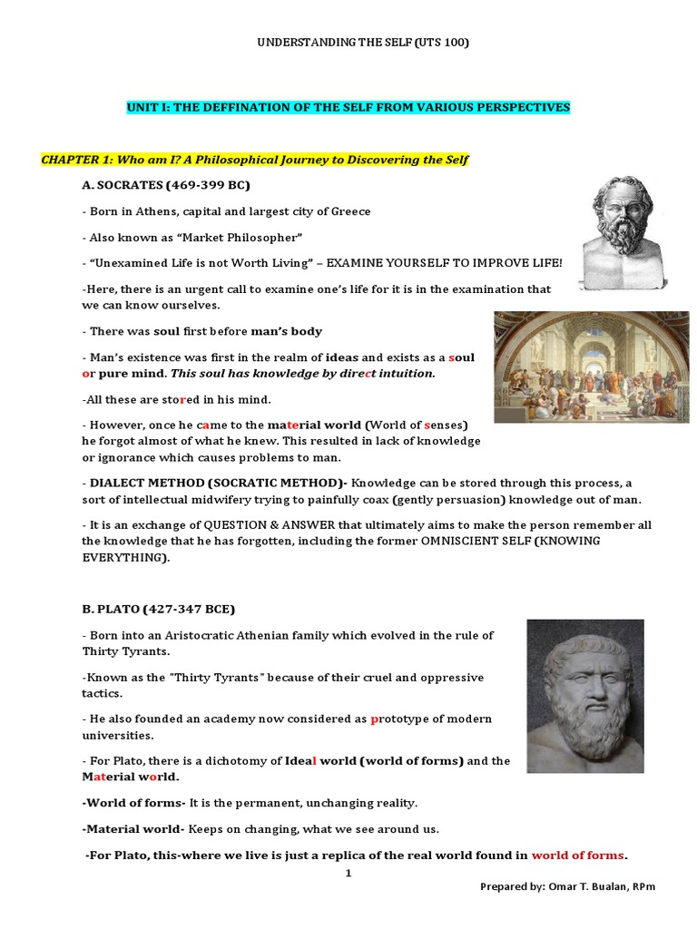 CHAPTER 1: Who Am I? A Philosophical Journey To Discovering The Self ...