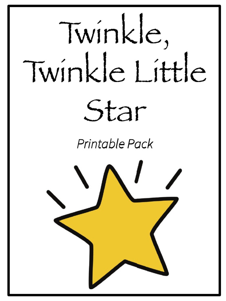 Twinkle Twinkle Little Star Printable Pack A PDF | PDF | Leisure ...