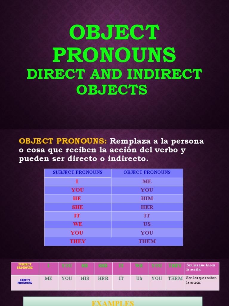 4 Object Pronouns | PDF