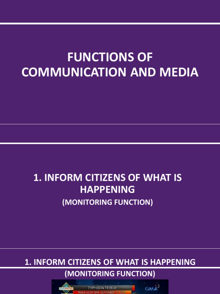 Functions of Communication and Media | PDF | Policy | Public Opinion
