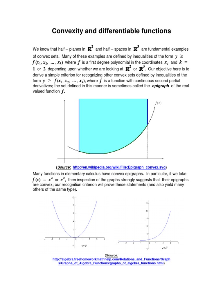 Convexity and Differentiable Functions: R R R R R R R R R R R R R R R R | PDF | Function ...