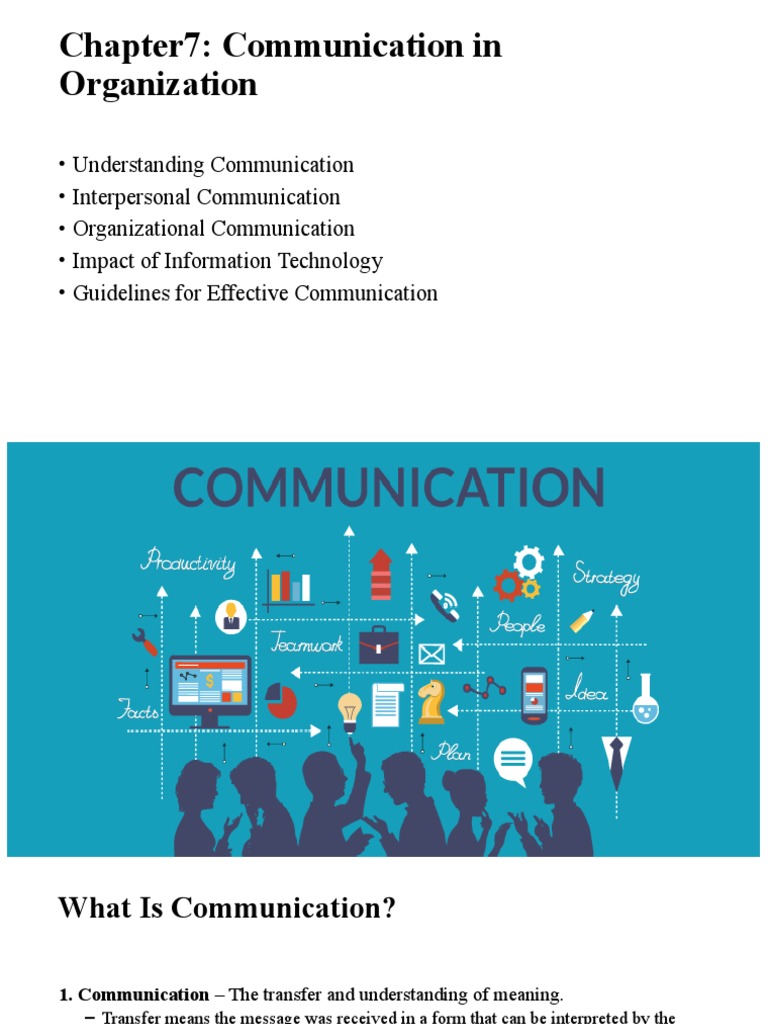 Chapter 7 Communication in Organization | PDF | Interpersonal ...