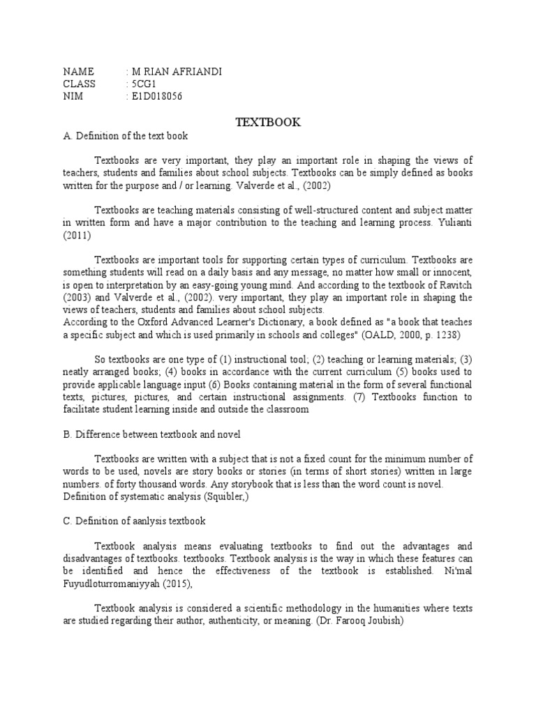 Textbook | PDF | Textbook | Curriculum