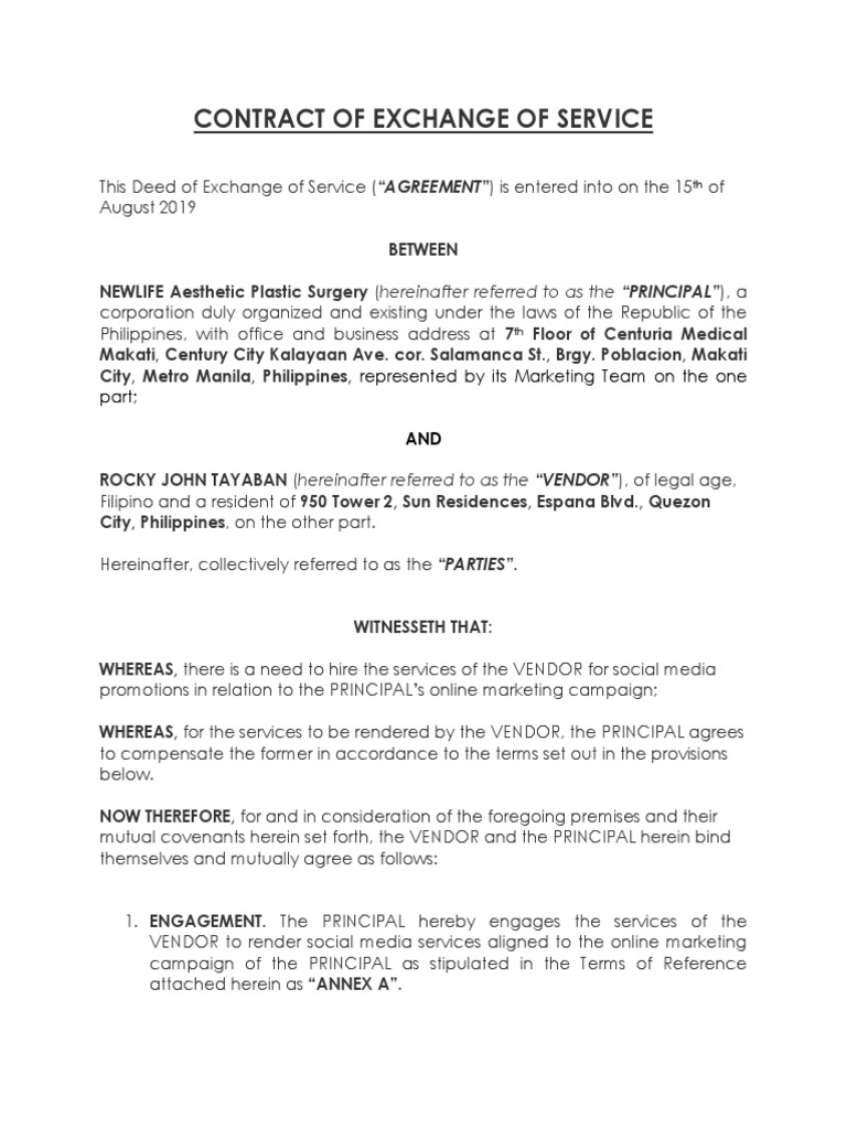 Contract Template - XDeal | PDF | Indemnity | Civil Law (Legal System)