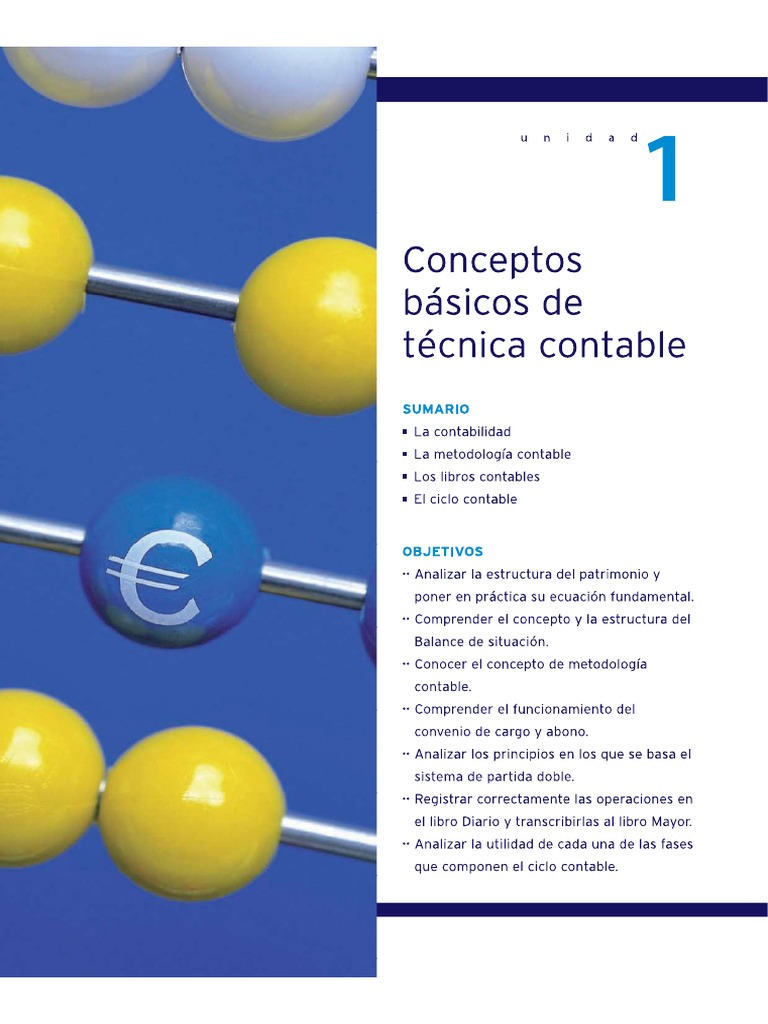 Unidad 1 Conceptos Básicos de Técnica Contable | PDF
