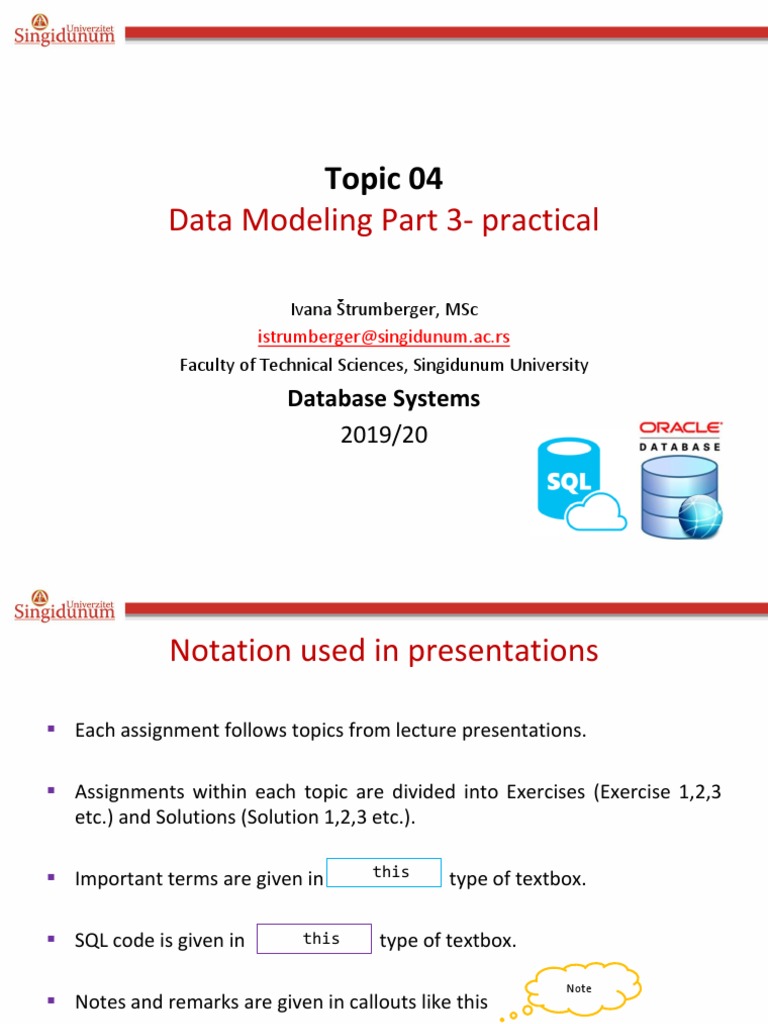 Data Modeling Part 3 - Practical | PDF | Databases | Menu