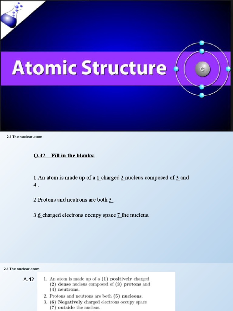 Unit 2 Atomic Structure | PDF | Emission Spectrum | Atoms