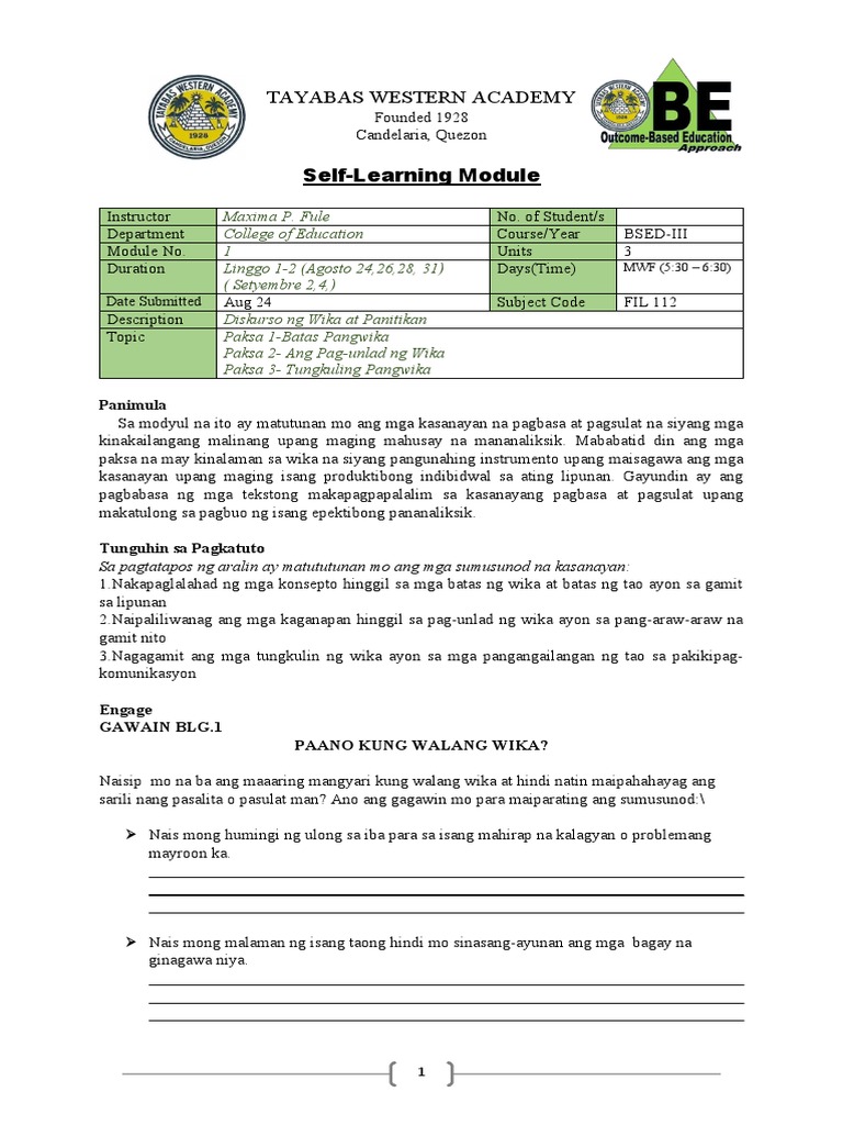 TWA Module Fil 112 | PDF