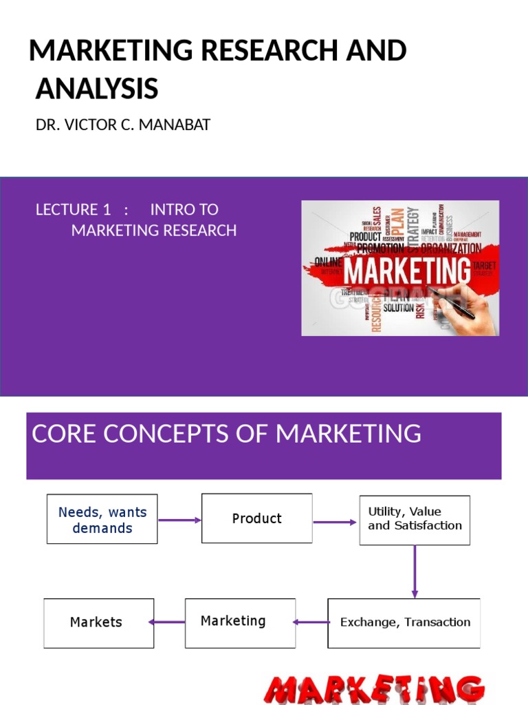 Marketing Research and Analysis: Dr. Victor C. Manabat | PDF ...