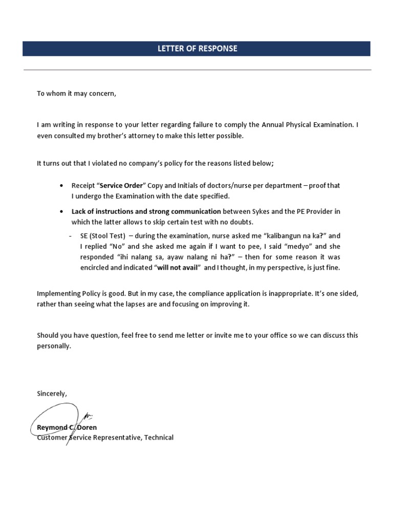 Response Letter PDF | PDF