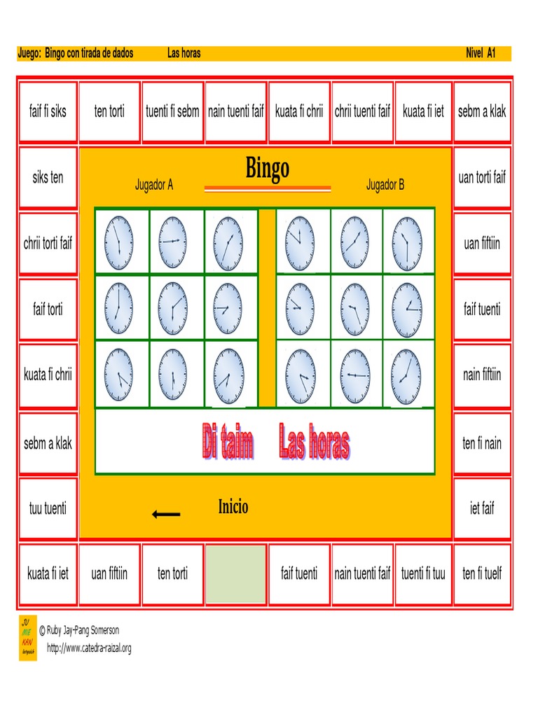 Bingo Las Horas | PDF | Juegos de azar | Entretenimiento