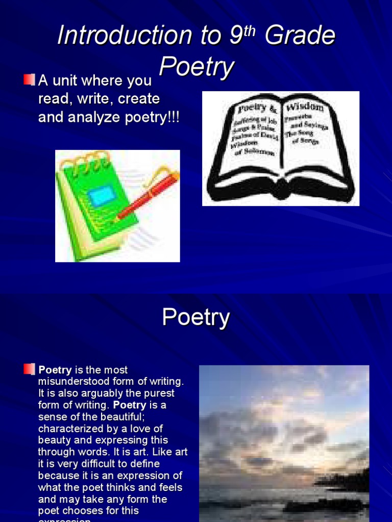 Introduction to Poetry for 9th Grade | PDF | Metre (Poetry) | Poetry