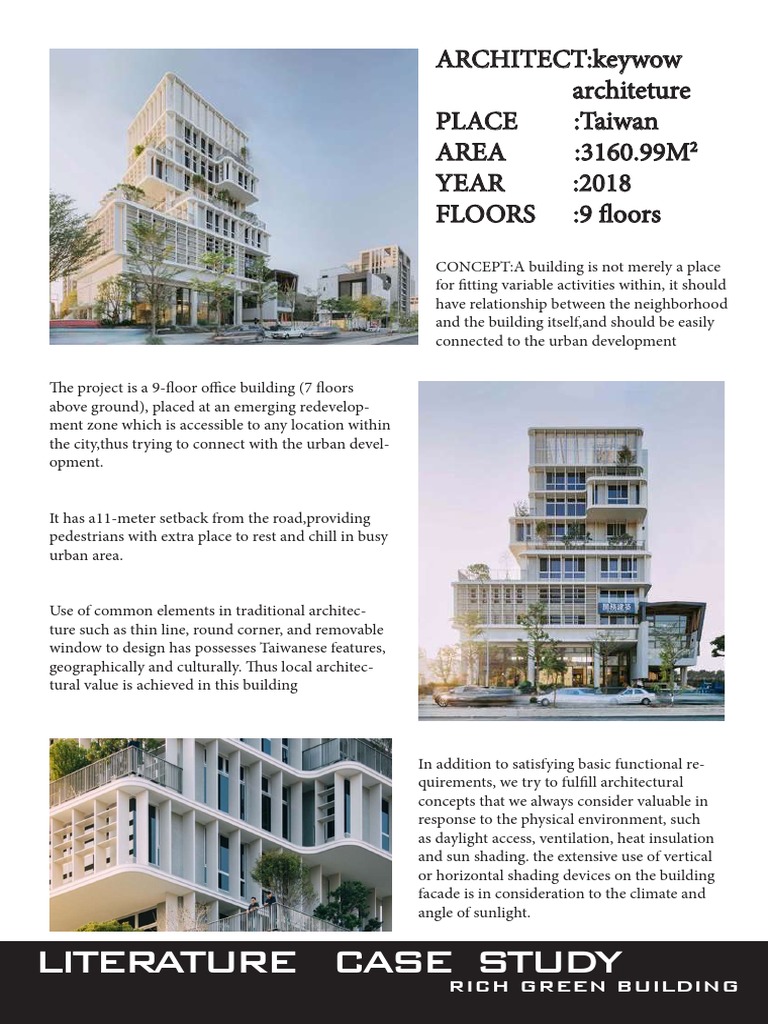 Literature Case Study: ARCHITECT:keywow | PDF | Green Building ...