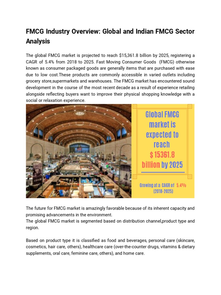 FMCG Industry Overview - Global and Indian FMCG Sector Analysisr | PDF ...