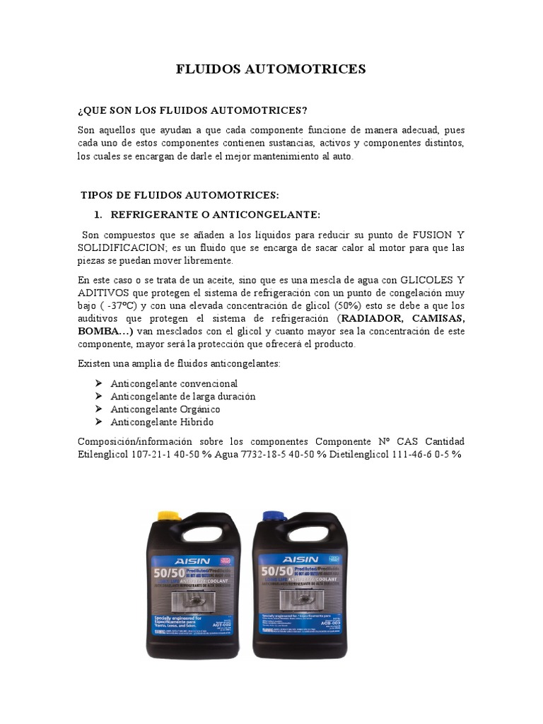 Fluidos Automotrices | PDF | Aceite de motor | Lubricante