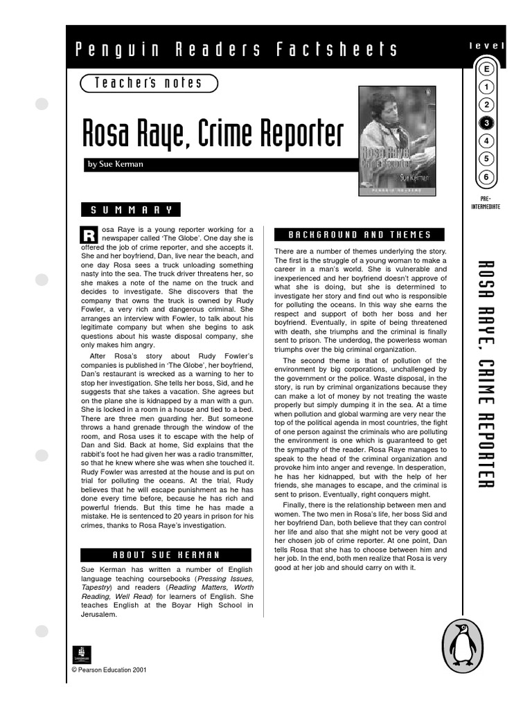 Rosa Raye, Crime Reporter. Factsheets | PDF | Crime Thriller