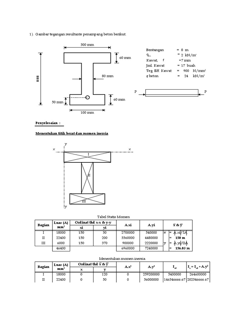 Contoh BETON PRATEGANG | PDF