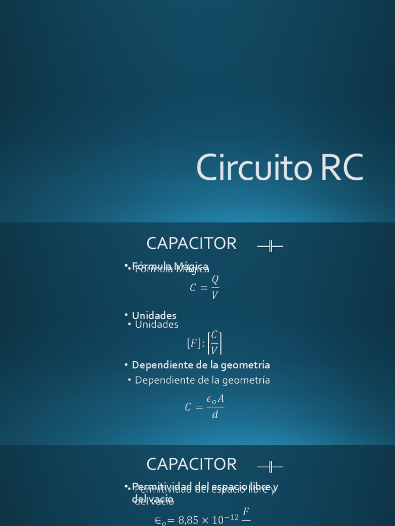 Circuitos Demostración de RC | PDF | Condensador | Ingenieria Eléctrica