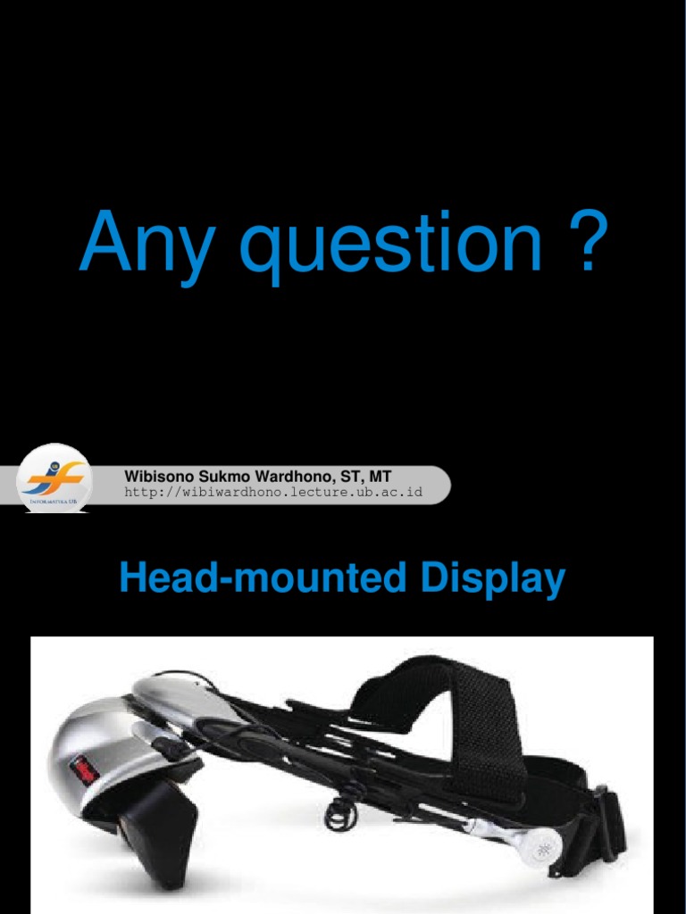 Head Mounted Display and VR Input Devices | PDF