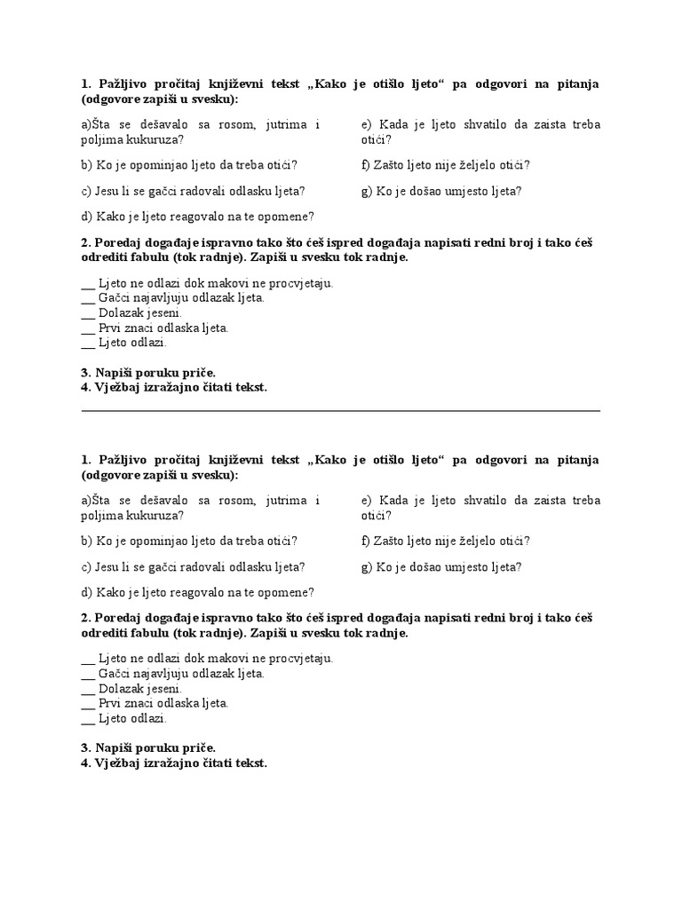 Bosanski Zadaci | PDF