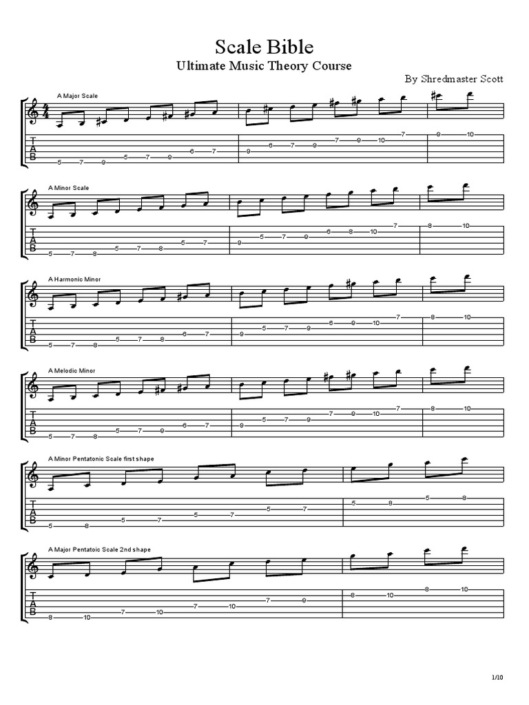 Scale Bible | PDF | Mode (Music) | Minor Scale